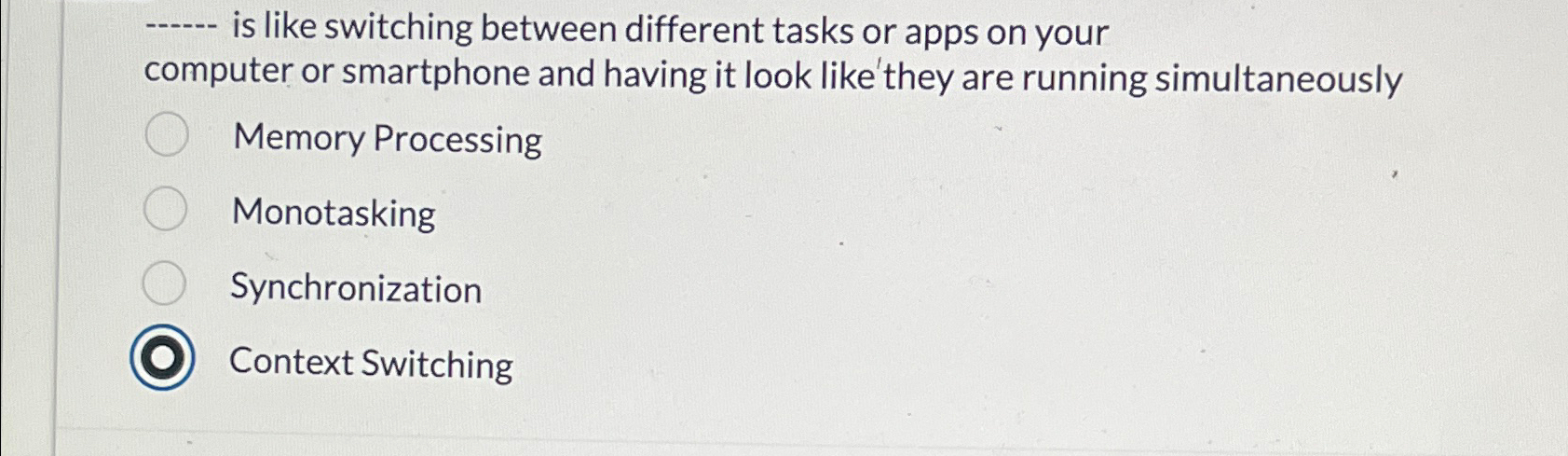 Solved is like switching between different tasks or apps on | Chegg.com