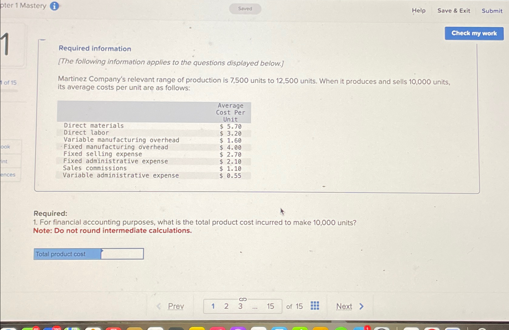 Solved pter 1 ﻿Mastery iHelpSave & ExitSubmitRequired | Chegg.com