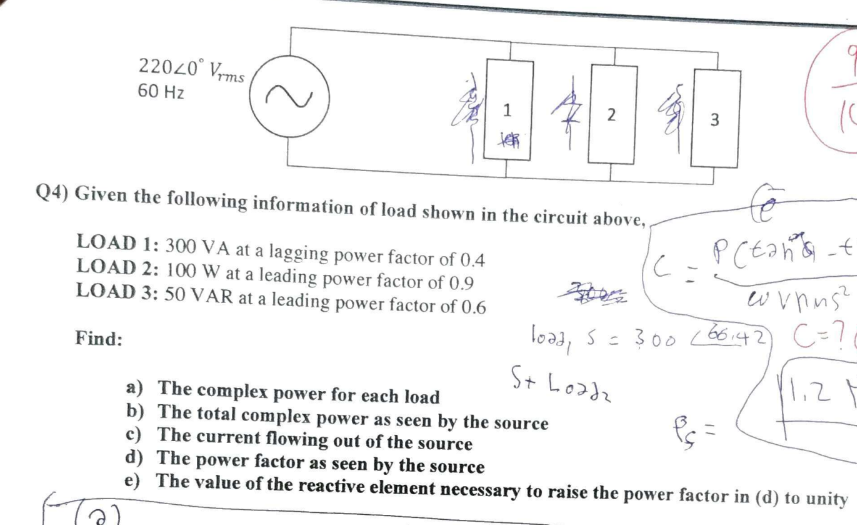 Solved Q4) ﻿Given the following information of load shown in | Chegg.com