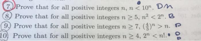 Solved 7. Prove that for all positive integers n, n