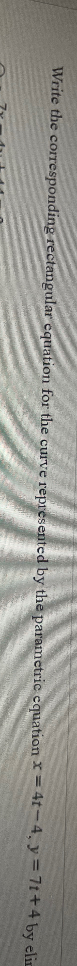 Solved Write the corresponding rectangular equation for the | Chegg.com