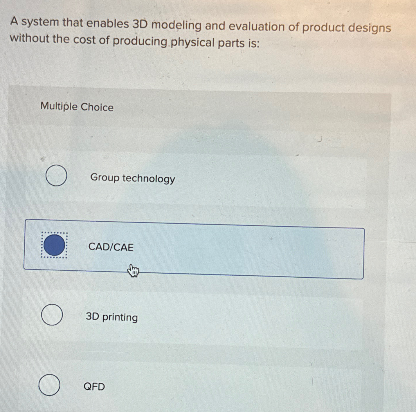 Solved A system that enables 3D modeling and evaluation of | Chegg.com