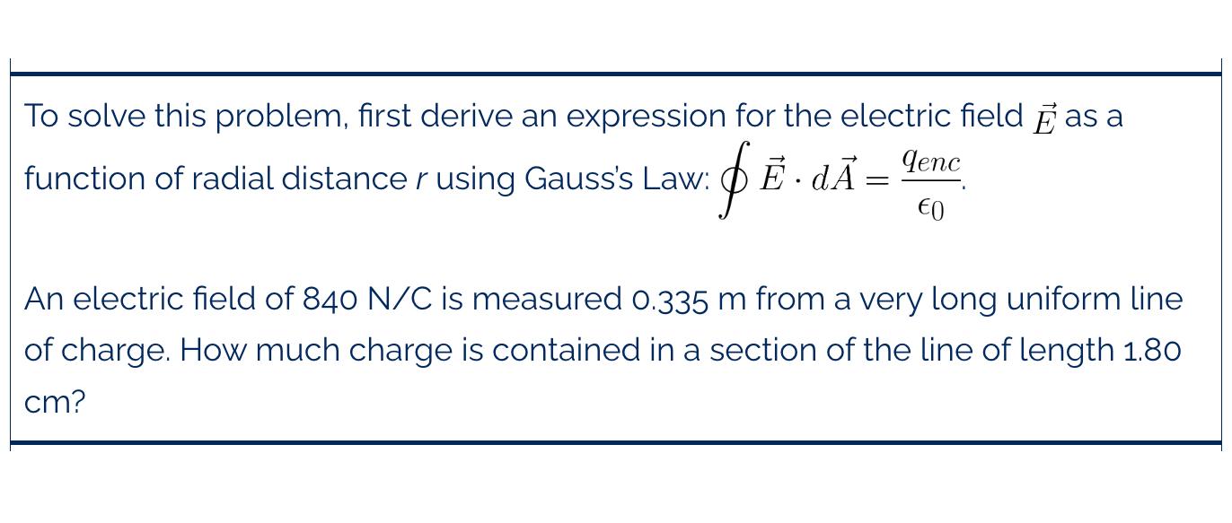 Solved To solve this problem, first derive an expression for | Chegg.com