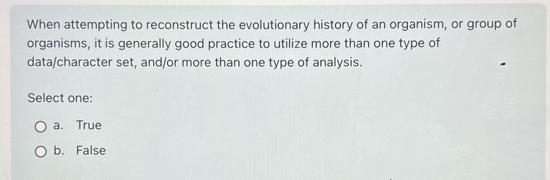 Solved When attempting to reconstruct the evolutionary | Chegg.com
