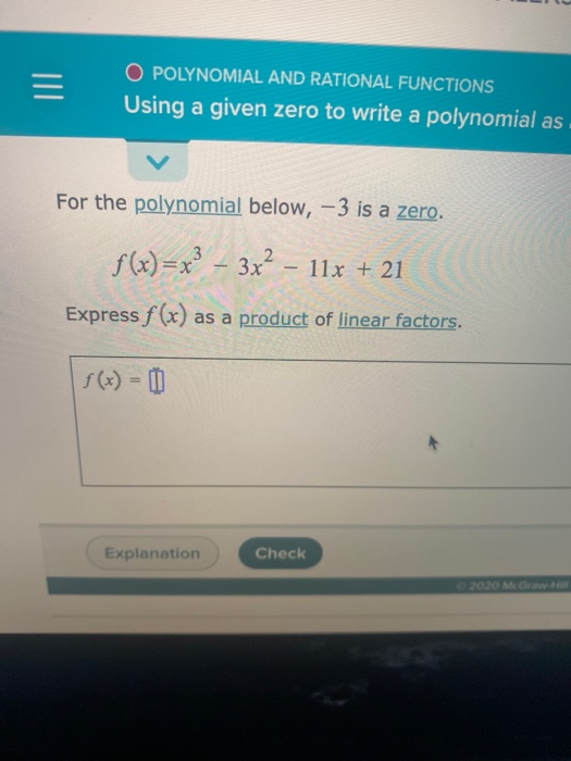 Solved O POLYNOMIAL AND RATIONAL FUNCTIONS Using a given | Chegg.com