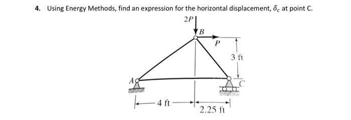 Solved 4. Using Energy Methods, find an expression for the | Chegg.com