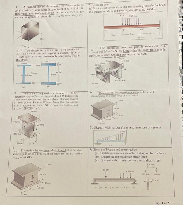 Solved deformine the webly sterar stress at A and B. | Chegg.com