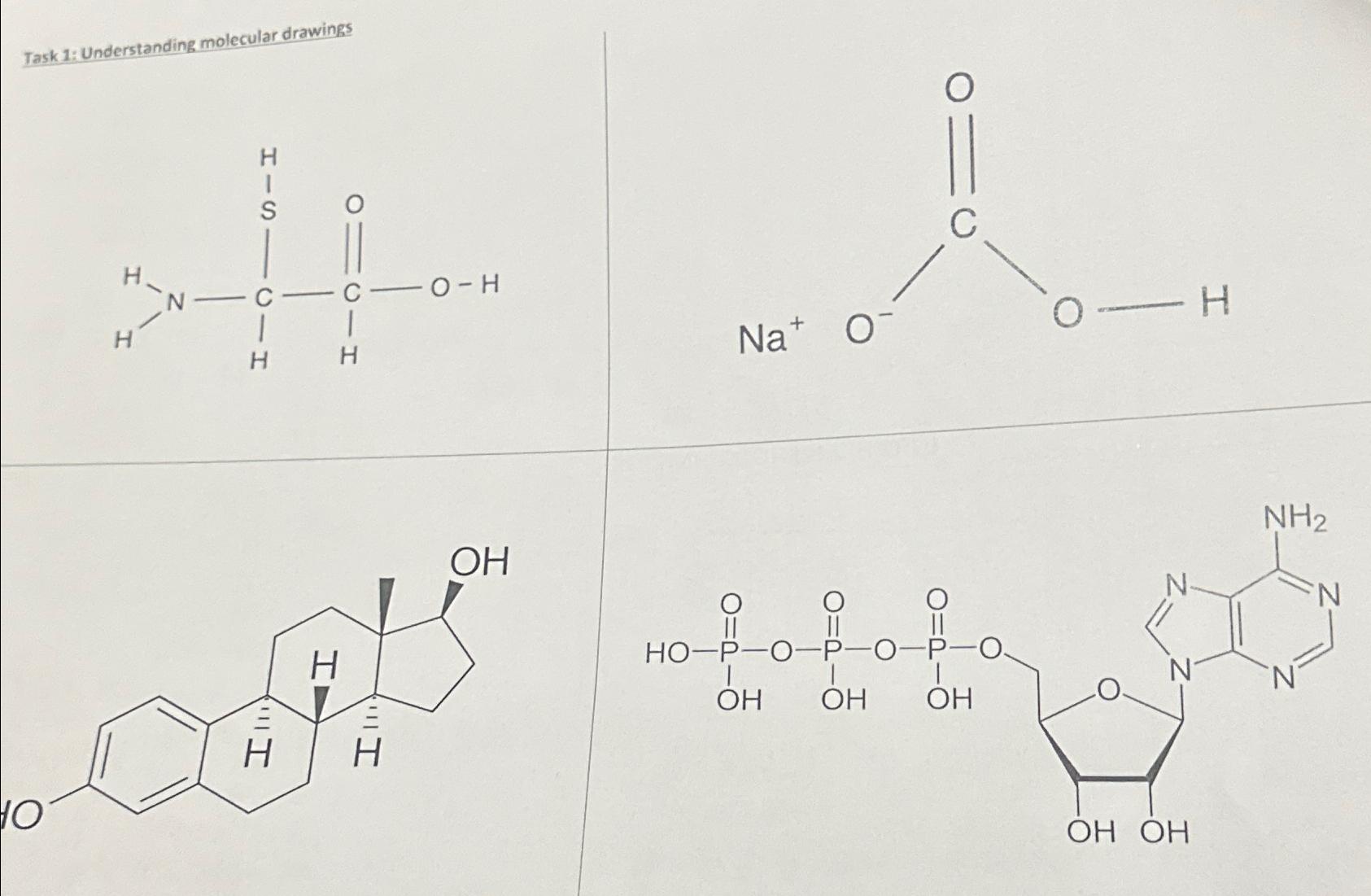 Solved Task 1 Understanding Molecular Drawings 