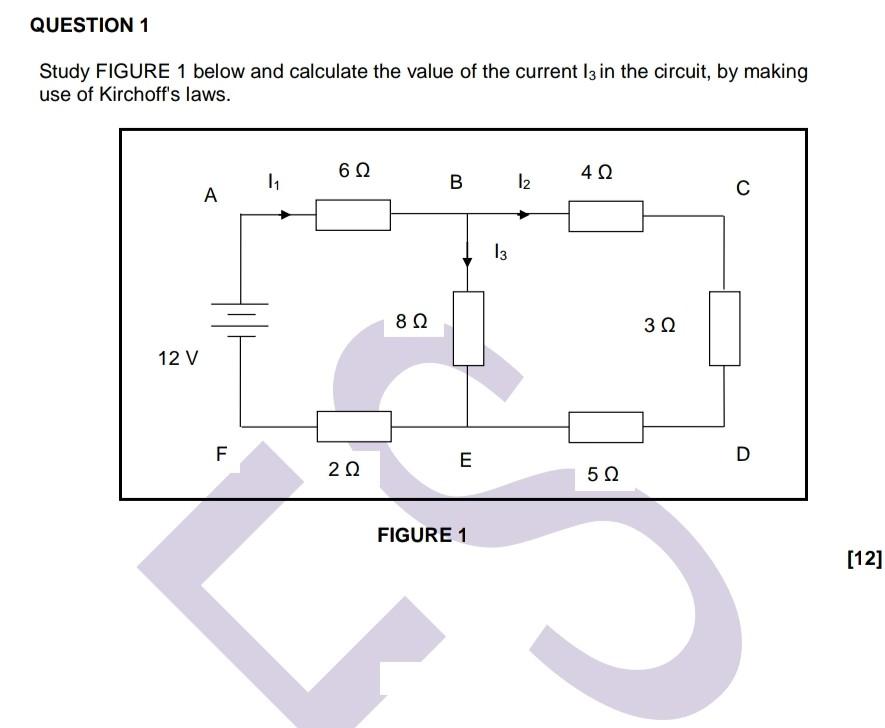 Solved Study FIGURE 1 below and calculate the value of the | Chegg.com
