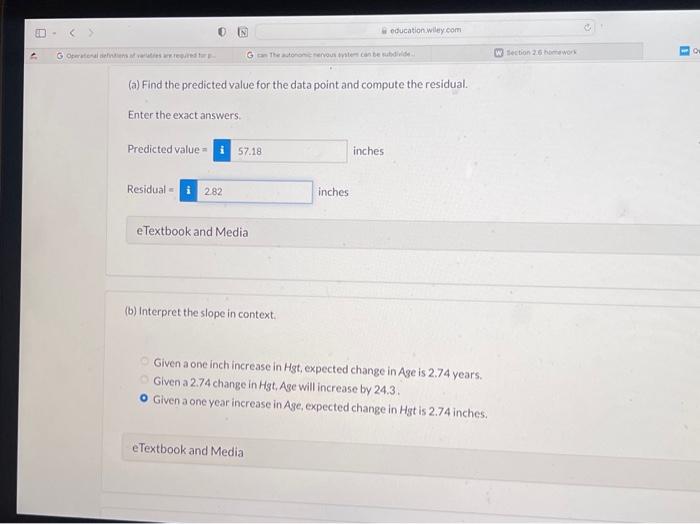 Solved Two variables are defined, a regression equation is | Chegg.com