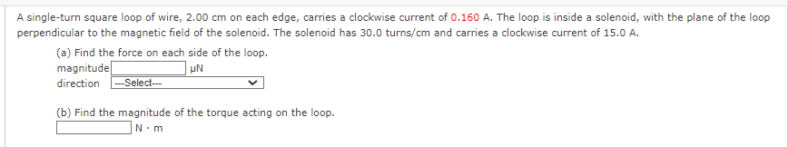 Solved A single-turn square loop of wire, 2.00cm ﻿on each | Chegg.com