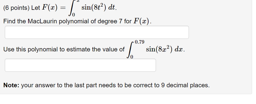 Solved (6 ﻿points) ﻿Compute the 9th derivative of(6 ﻿points) | Chegg.com