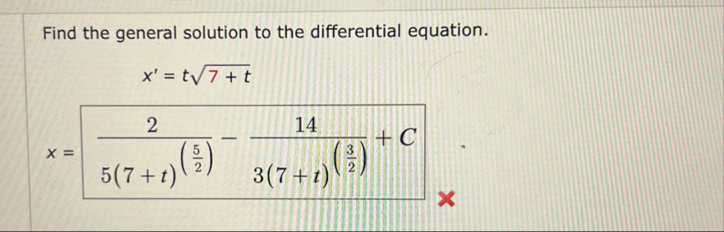 Solved Find the general solution to the differential | Chegg.com