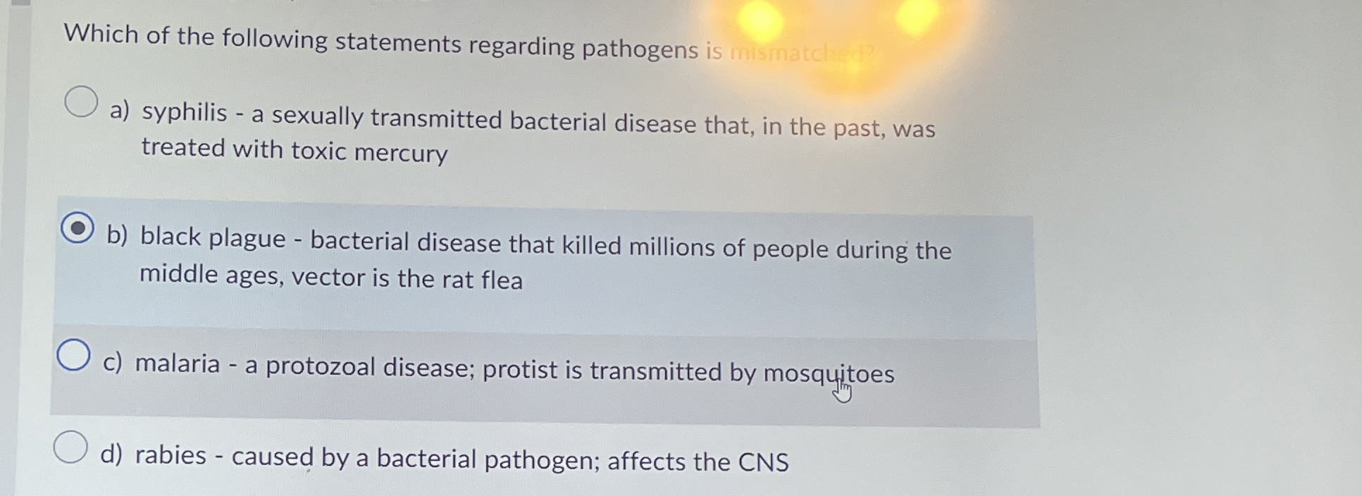 Solved Which of the following statements regarding pathogens | Chegg.com