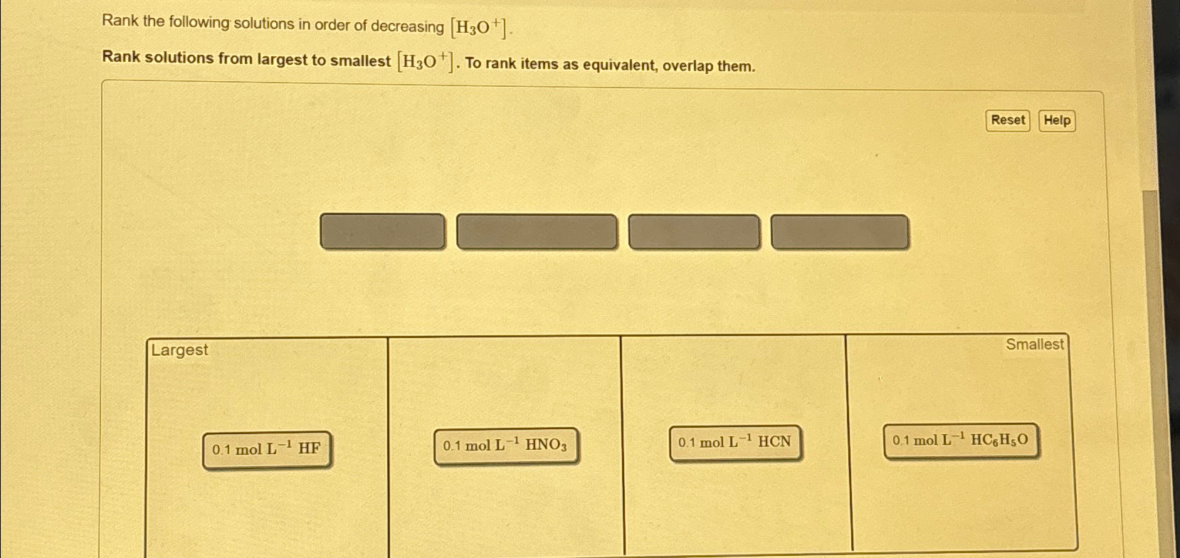 Solved Rank the following solutions in order of decreasing | Chegg.com