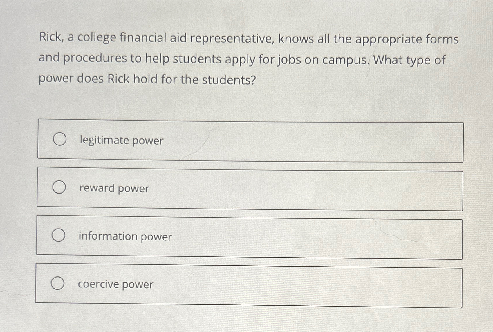 Solved Rick, a college financial aid representative, knows | Chegg.com