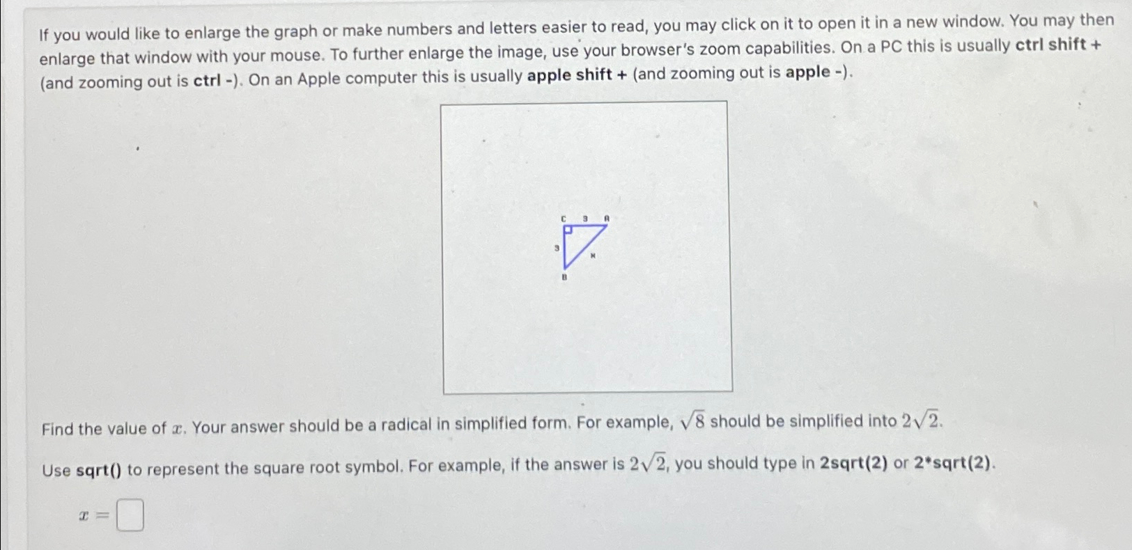 Solved If you would like to enlarge the graph or make | Chegg.com