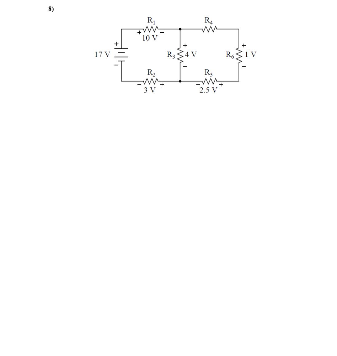 Please find all the currents and voltages across each | Chegg.com