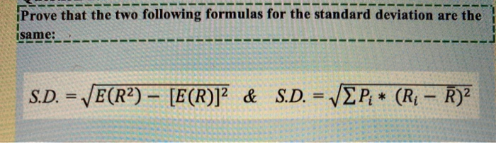 Solved Prove that the two following formulas for the | Chegg.com