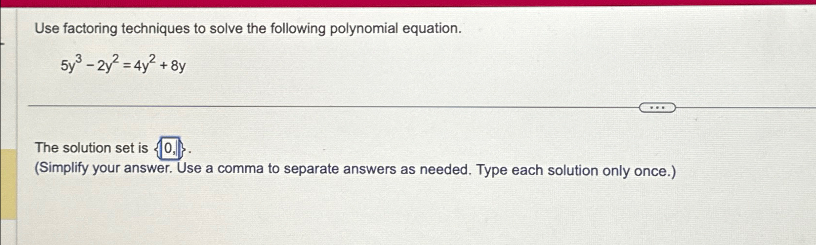 Solved Use factoring techniques to solve the following | Chegg.com