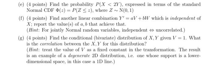 Solved 1. Consider two independent standard Normal random | Chegg.com
