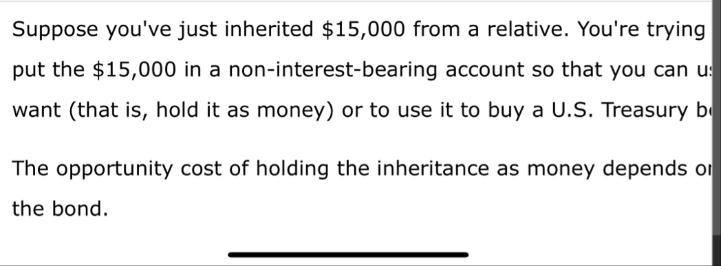 Solved Suppose you've just inherited $15,000 ﻿from a | Chegg.com