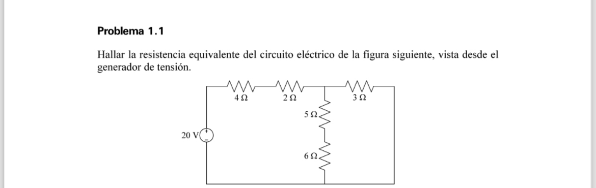 Solved Problema 1.1Hallar la resistencia equivalente del | Chegg.com