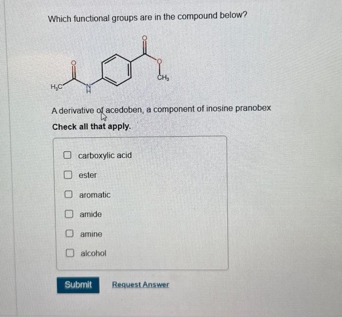 Solved Which Functional Groups Are In The Compound Below A 7583