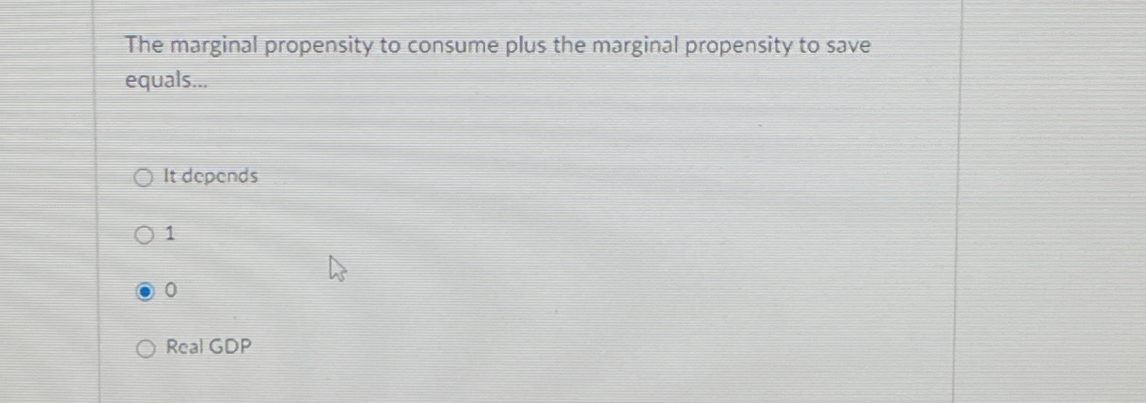 Solved The marginal propensity to consume plus the marginal | Chegg.com