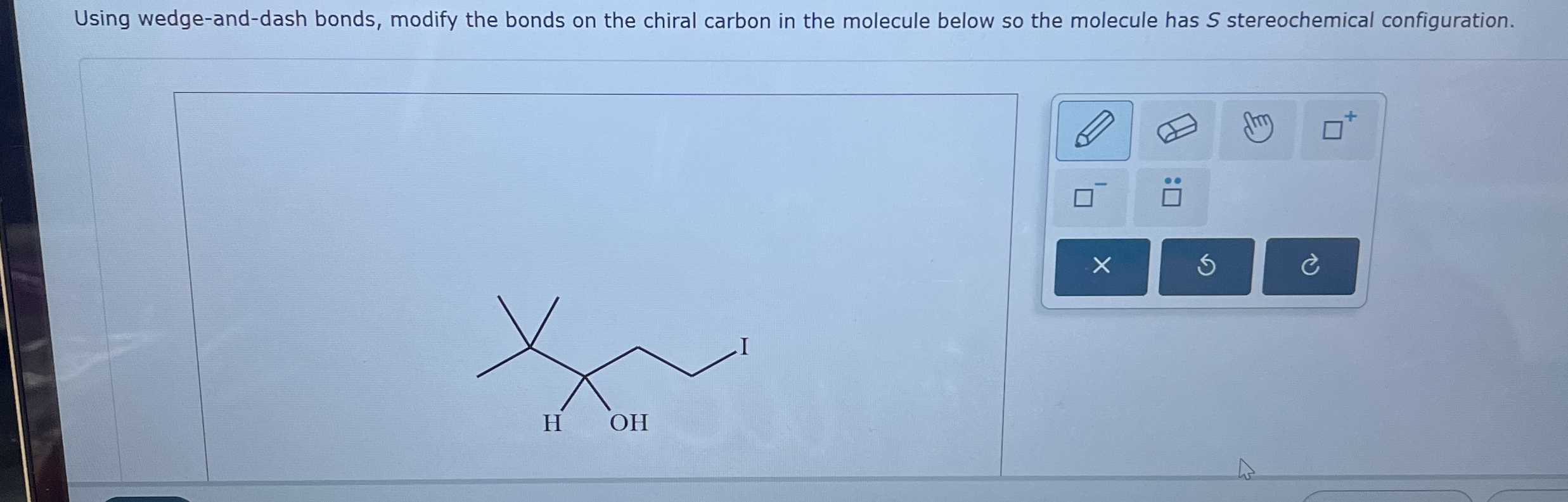 Solved Using wedge-and-dash bonds, modify the bonds on the | Chegg.com
