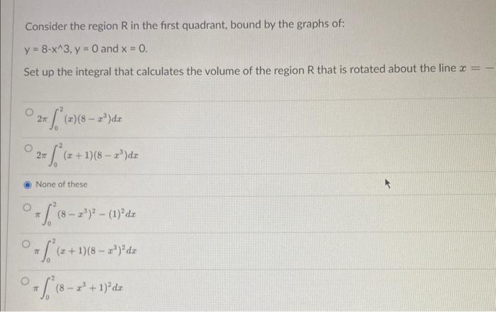 Solved Consider the region R in the first quadrant, bound by | Chegg.com
