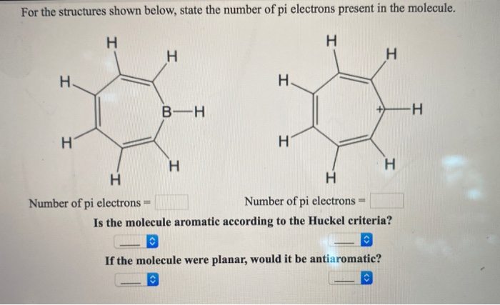 Solved For the structures shown below, state the number of | Chegg.com