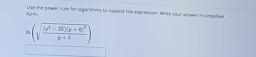 Solved Use the power rule for logarithms to expand the | Chegg.com