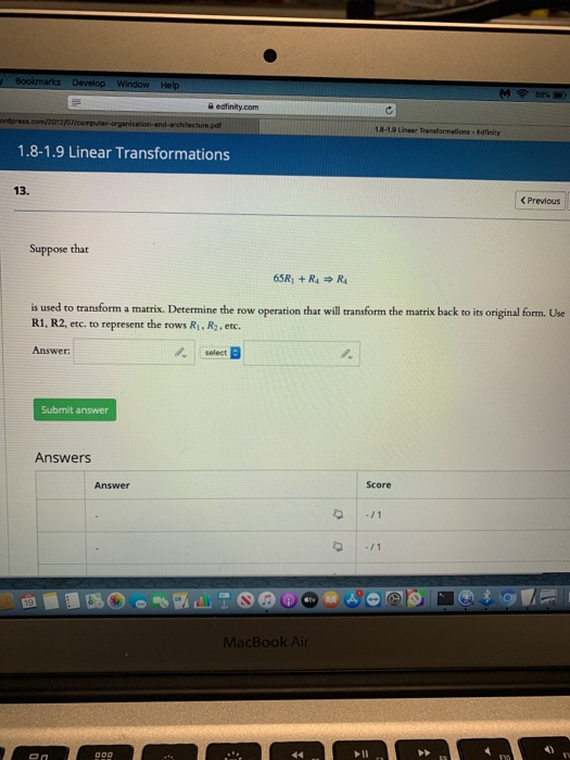 Solved Bookmarks Develop Window Help | Chegg.com