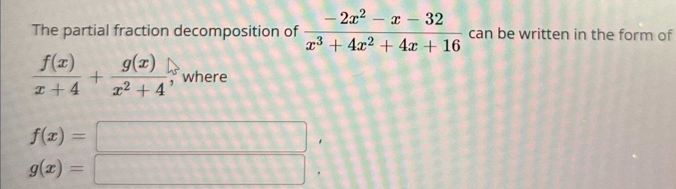 Solved The partial fraction decomposition of | Chegg.com