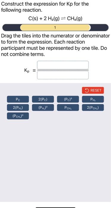 Solved Construct the expression for Kc for the following | Chegg.com