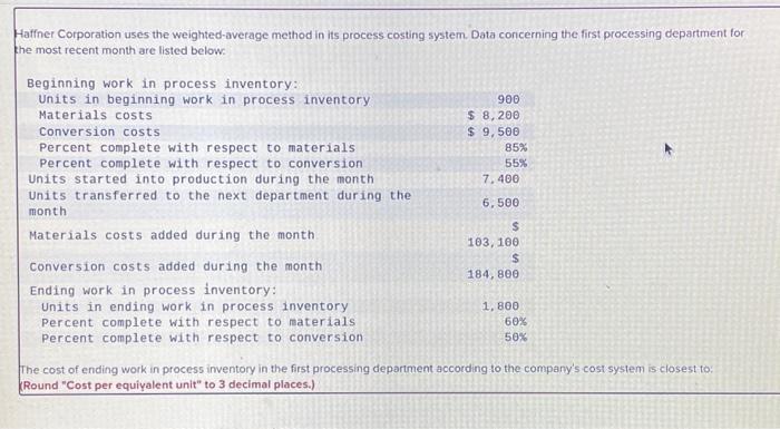 Solved Can you find the cost per equivalent unit for | Chegg.com