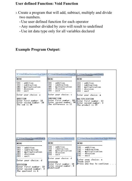 Solved User Defined Function Return Value 4 Create A 4369