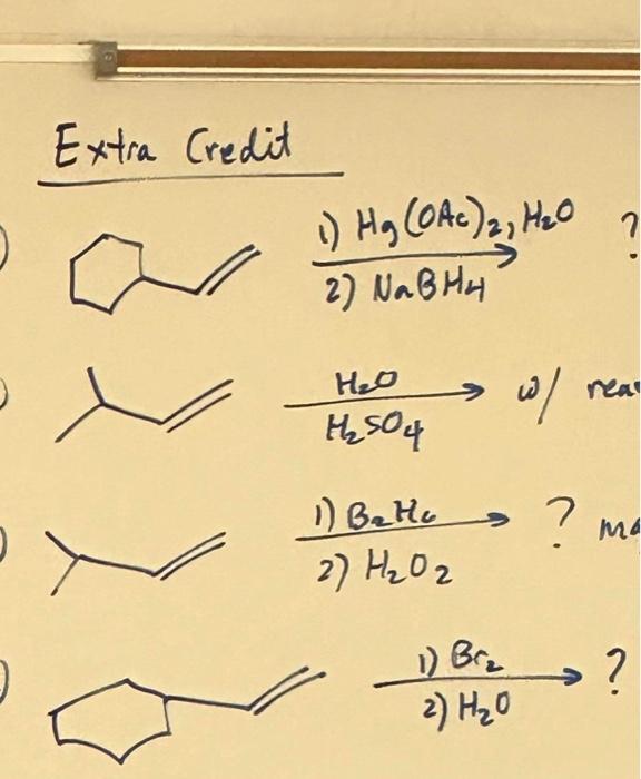 Solved Extra Credit (1) (2) (3) 2H2O21)B2H2 ? majn Priduet | Chegg.com