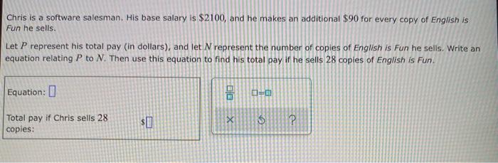 Solved Chris is a software salesman. His base salary is | Chegg.com
