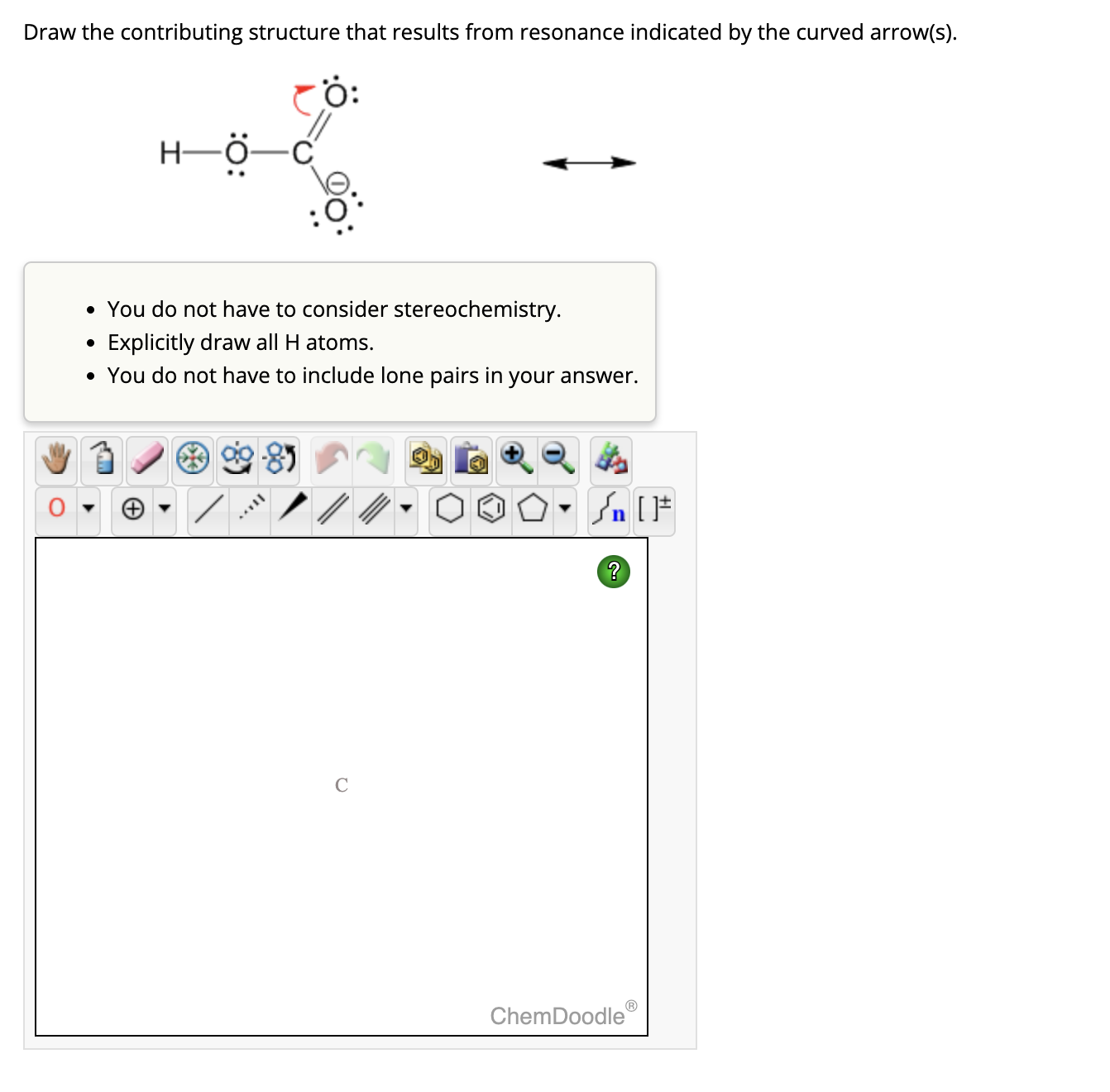 Solved Draw the contributing structure that results from | Chegg.com