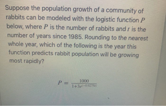 Solved Suppose the population growth of a community of | Chegg.com