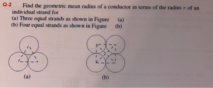 Solved Q-2 Find the geometric mean radius of a conductor in | Chegg.com