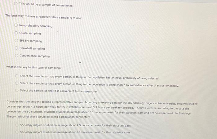 Solved 1. Population, samples, and probability sampling One | Chegg.com