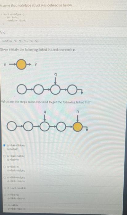 Solved assume that nocelype struct was defined as below | Chegg.com