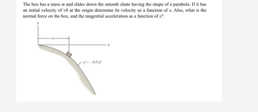 Solved (B=5, ﻿C=3)The box has a mass m ﻿and slides down the | Chegg.com