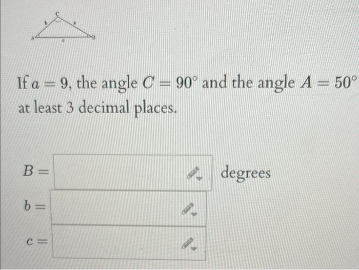 Solved Consider the triangle below. Click on the picture to | Chegg.com