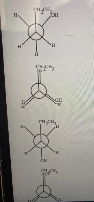 Solved Rank the following conformers of 1-butanol in | Chegg.com