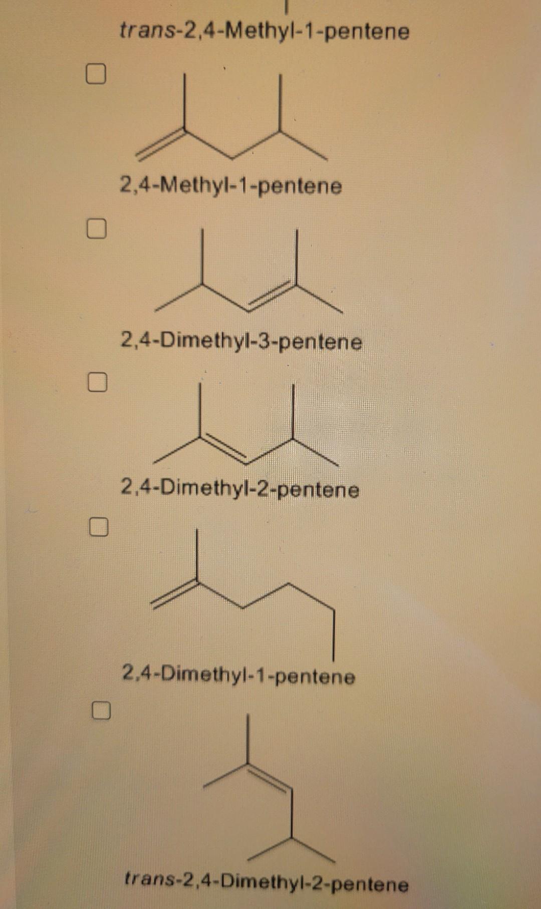 Solved Choose correct names and structural formulas for | Chegg.com