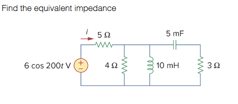 Solved Find the equivalent impedance | Chegg.com